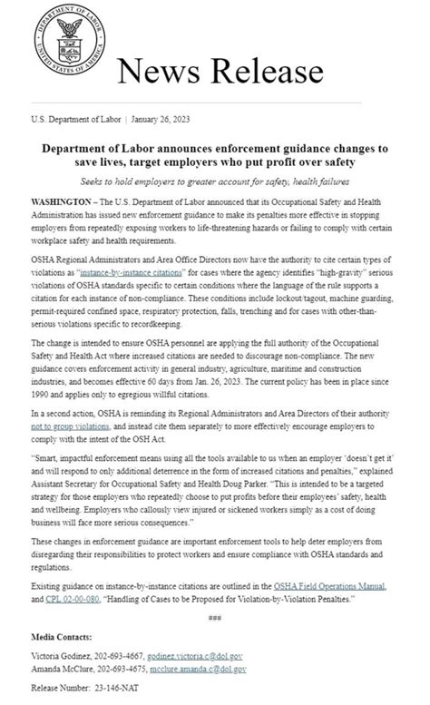 Ronald Mckenzie Chst On Linkedin Osha Announced A New Way To Issue