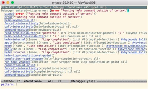Error Running Helm Command Outside Of Context · Issue 2529 · Emacs