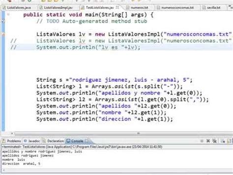 Uso del método split para el String de Java YouTube