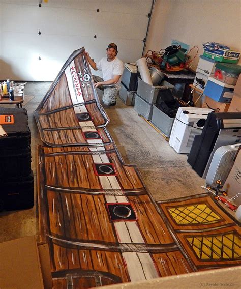 Constructing Two Large Cardboard Pirate Ship Props Corena” And Sea Hag
