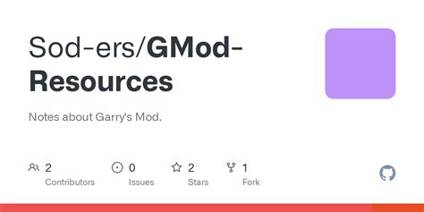 GMod Resources Commands Console Commands Md At Main Sod Ers GMod Resources GitHub