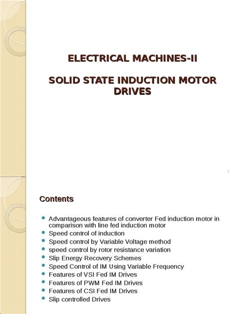 Solid State Induction Motors Drives Pdf Electric Motor Power Inverter