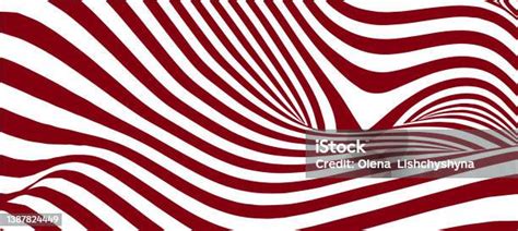 빨간색과 흰색 추상파 착시 트위스트 벡터 일러스트레이션 3차원 형태에 대한 스톡 벡터 아트 및 기타 이미지 3차원 형태 검은색 기하 도형 Istock