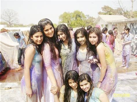 Premas World Beautiful Girls Playing Wet Holi In White Dresses