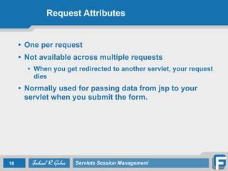 Lecture Servlets Session Management Ppt