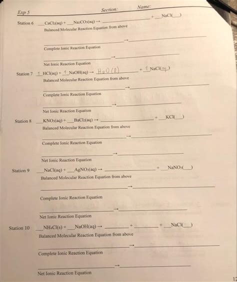 Solved Write The Complete And Net Ionic Equations For Each Chegg