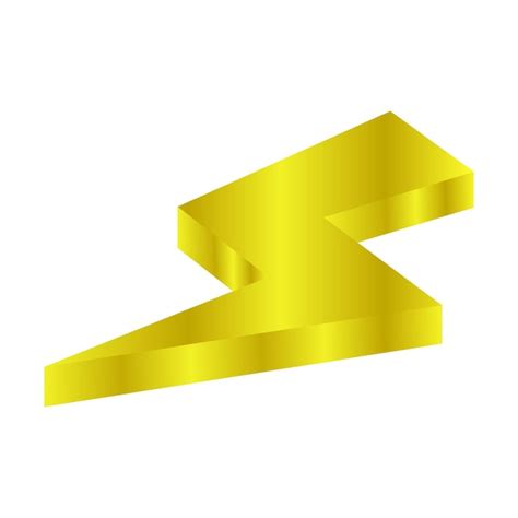 Premium Vector D Golden Lightning Vector Design For Thunder Or Electrical Related Graphic Element