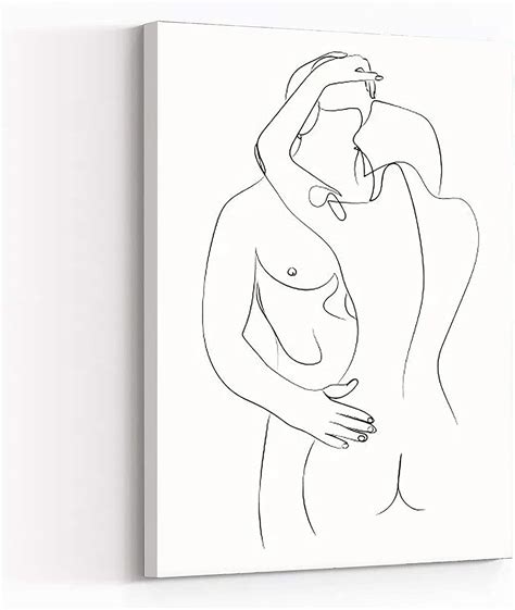 Amazon Com Sexual Furniture Mr And Mrs Wall Decor For Bedroom Nude Line Drawing Erotic Art