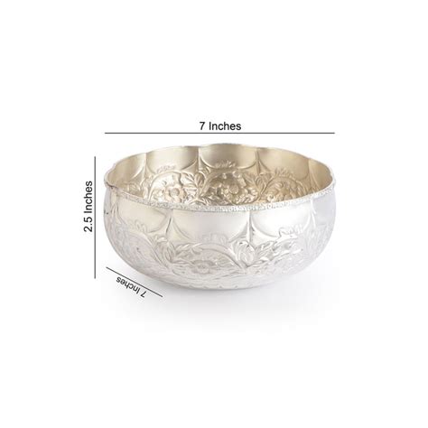 Chitai Silver Urli 7 Inch Small Decorative Urli