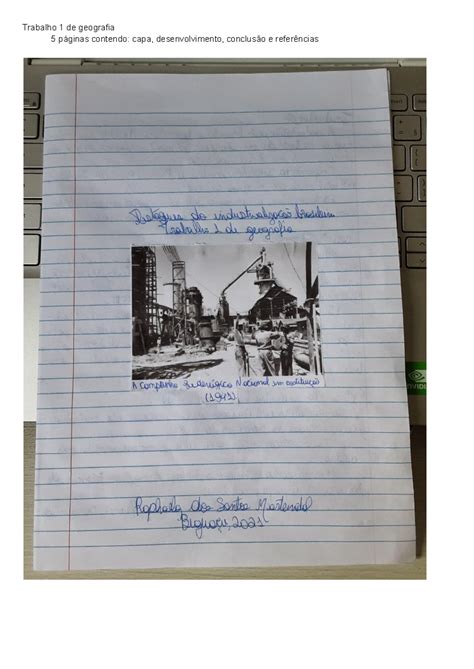 Trabalho De Geo Destaque Da Industrialização Brasileira Geografia