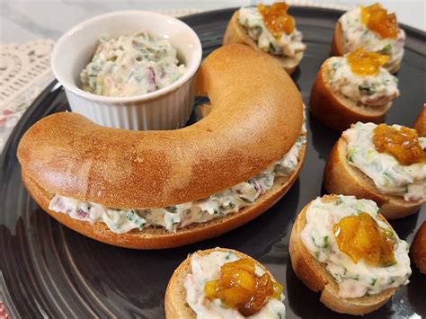 베이컨 쪽파크림치즈 베이글 샌드위치 카나페 만들기 베이글 맛있게 먹는법