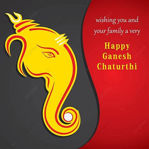 Happy Ganesha Chaturthi Festival Greeting Background Vector Festival