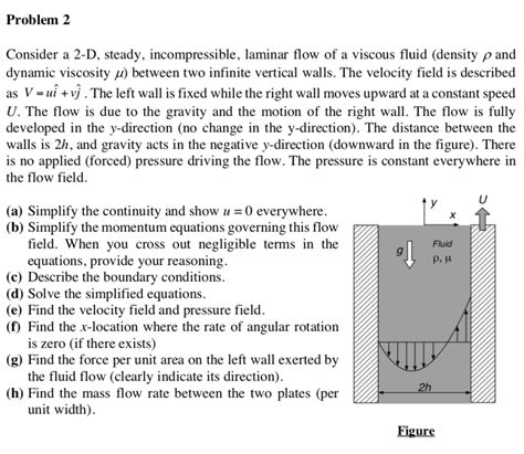 Solved Problem 2 Consider A 2 D Steady Incompressible