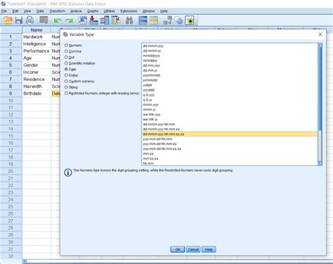What Is The Proper Format For Date And Timestamps Variables In Spss