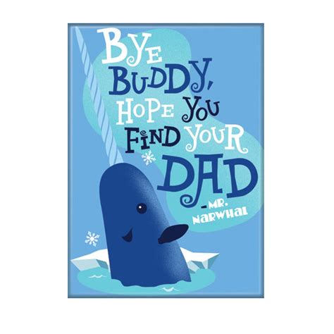 The Elf Bye Buddy Flat Fridge Magnet Retrofestiveca