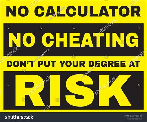 Calculator Not Allowed Examination Sign Vector Stock Vector Royalty