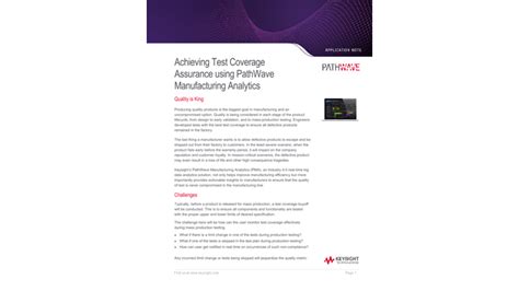 Pm2288a Pathwave Manufacturing Analytics Keysight