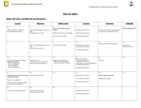 Calendario