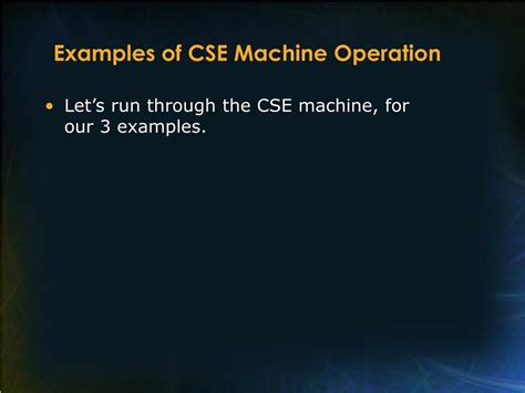 Ppt The Cse Machine Powerpoint Presentation Free Download Id6065151