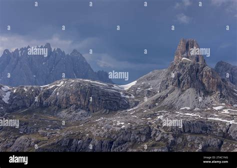 Looking North From The Forcella Lavaredo On The Drei Zinnen Tre Cime