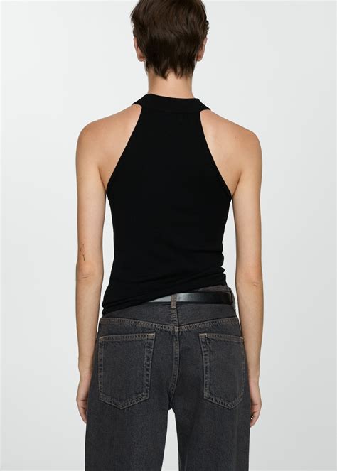 Halter Neck Knitted Top Women Mango Usa