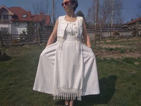 Vintage 80s 90s Dirndl Dress Trachten Style Dress Wi Gem