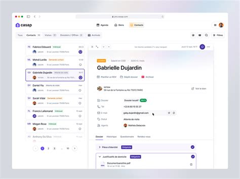 Contacts List And Details By Jubeo On Dribbble