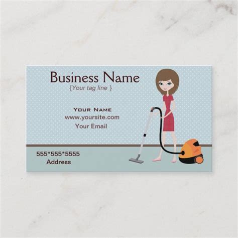Tarjeta De La Empresa De Servicios De La Limpieza Zazzlees
