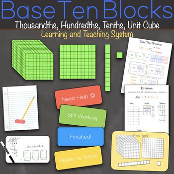 Base Ten Blocks Interactive Manipulative X By DavisAcademy