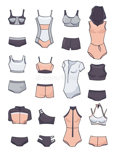 Stylish Sports Swimwear Stock Vector Illustration Of Fashion 117850978