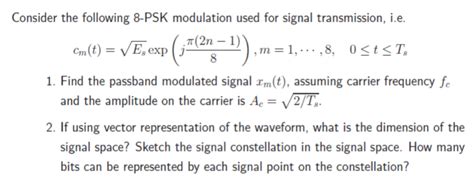 Consider The Following 8 PSK Modulation Used StudyX
