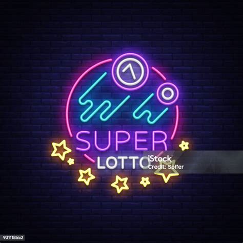 Loto 네온 사인 슈퍼 빙고 로또 로고 네온 스타일 밝은 기호 Lototron 네온 배너 밝은 밤 당신의 프로젝트에 대 한 광고 벡터 일러스트 가능성에 대한 스톡 벡터