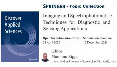 Special Issue Di Discover Applied Science Springer Nature Collection Isasi