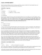 Lab 2 Answer Sheet Pdf LAB 2 ANSWER SHEET Note Your Answers Did Not