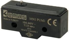 MN1PUM1, Микропереключатель 10А 250VAC без лапки, EMAS | купить в ...