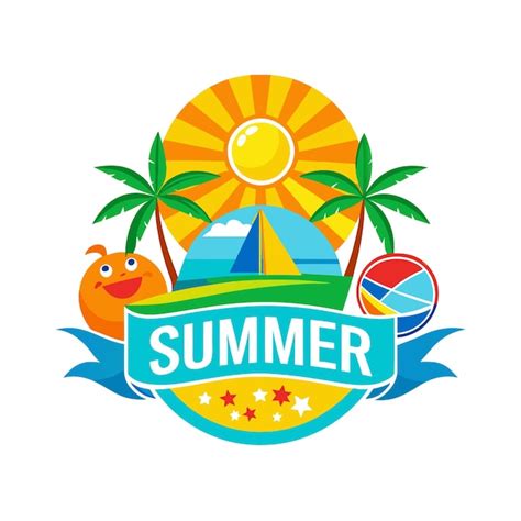 Premium Vector Summer Holiday Vector Logo And Tshirt Design Template
