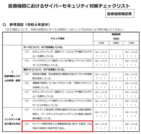 事業継続計画BCPのサンプル作成例医療機関用災害拠点病院以外 まいぼた