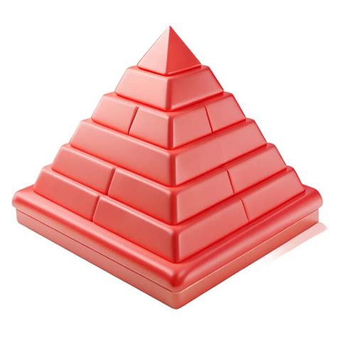 A Pyramid Made Of Red Bricks With A Pyramid On Top Premium Ai