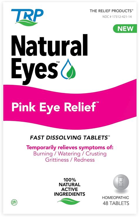 Natural Eyes Pink Eye Relief Fast Dissolving Tablets Amazonca