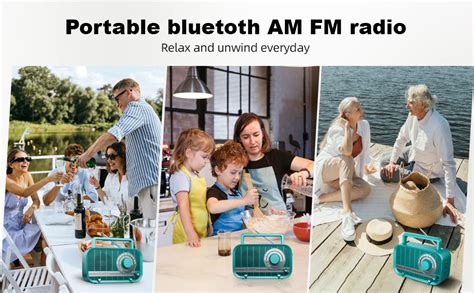 Amazon Com Audiocrazy Radio With Bluetooth Radio Portable AM FM Plug In Wall And Play Or AA