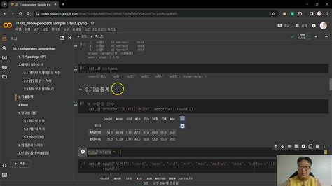 051independent Sample T Testpython 실습 Youtube