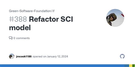 Refactor Sci Model · Issue 388 · Green Software Foundationif · Github