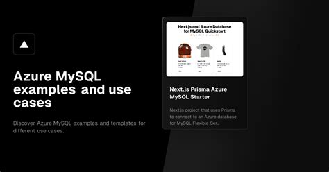Azure Mysql Examples And Use Cases Vercel