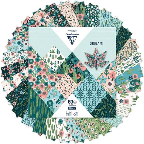 Hartie Origami Clairefontaine Herbarium 15x15 Cm 60 Coli Set 70 G Mp