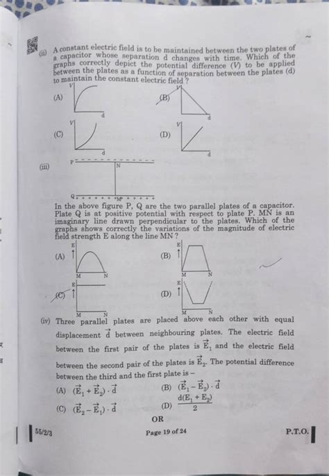 Three Parallel Plates Are Placed Above Each Other With Equal Displacement