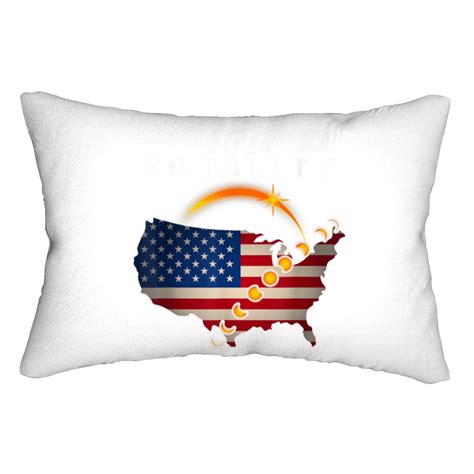 Annual Totality Solar Eclipse 2024 America Total Eclipse Lumbar Pillows