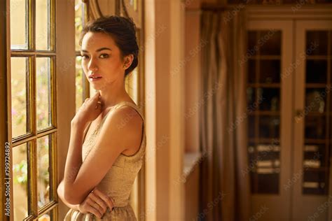 Fashion Portrait And Elegant Woman By Window In Style Classy Outfit And Formal Clothes In Home