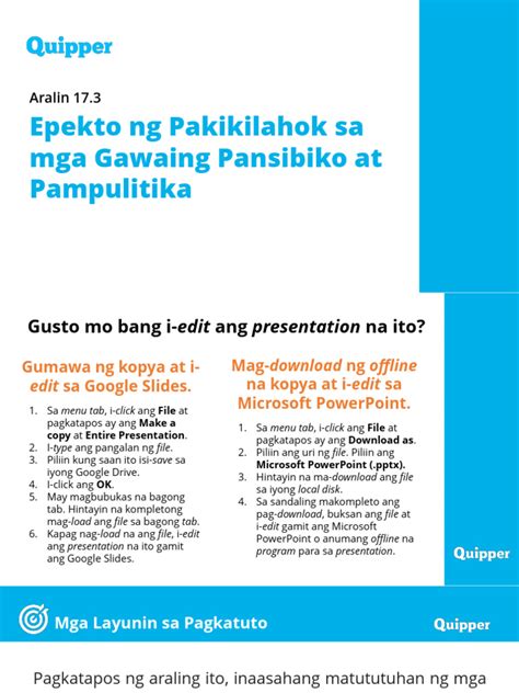 Epekto Ng Pakikilahok Sa Mga Gawaing Pansibiko At Pampulitika