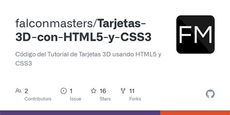 Issues Falconmasters Tarjetas 3D Con HTML5 Y CSS3 GitHub