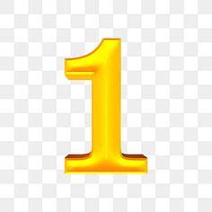Yellow Number 1 Clipart